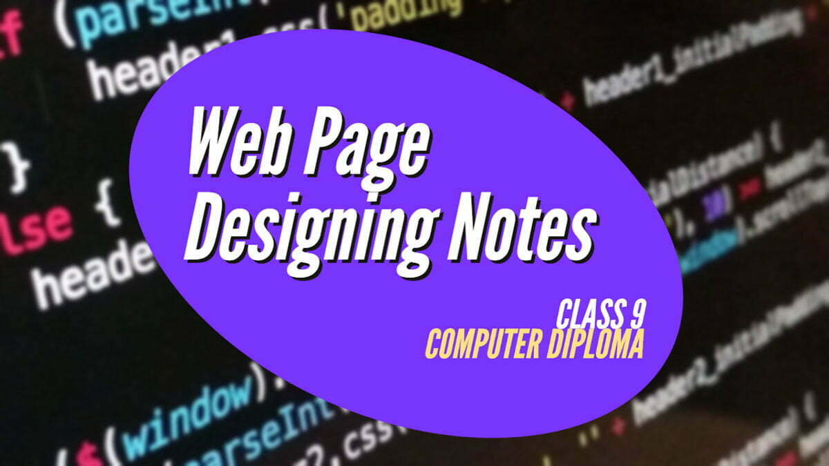 Web Page Designing Notes 2025 Web Page Designing Notes
