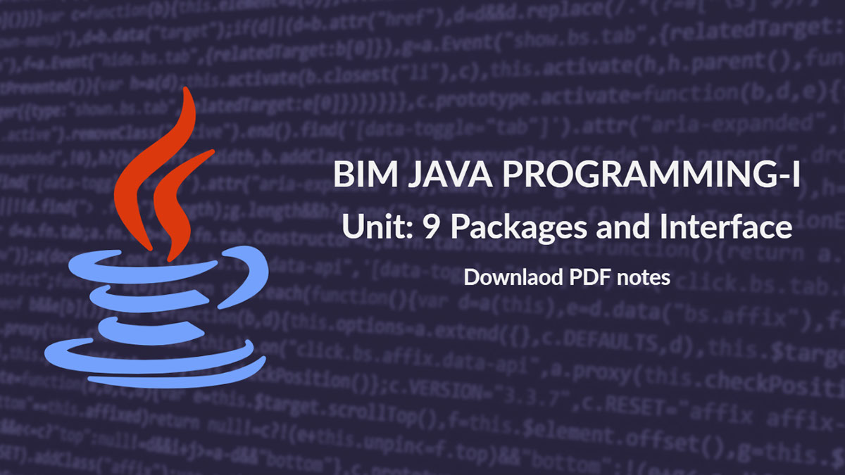 Unit: 9 Packages and Interface 2024